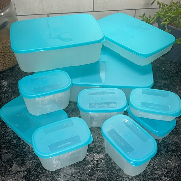 Tupperware | Kitchen | 2 Piece Set Vintage Tupperware Freezer Mates ...